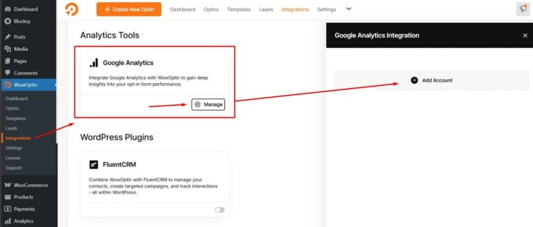 Google Analytics Integration - WowOptin